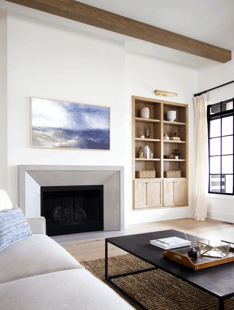 Cove Concrete Fireplace Surround - HardTopix